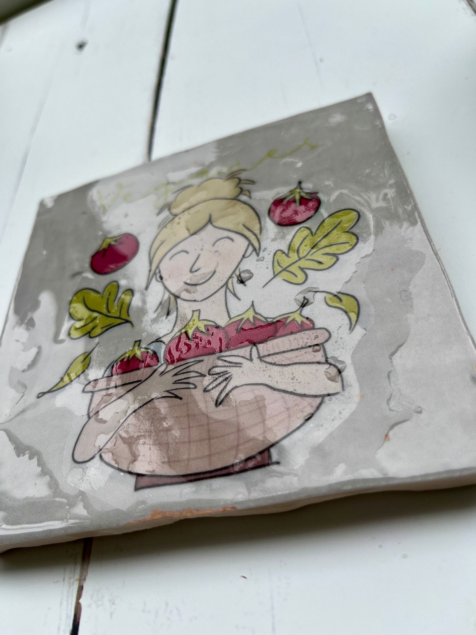 DIY tegel met eigen tekst of foto maken - Ceciel Maakt - Tegeltje maken